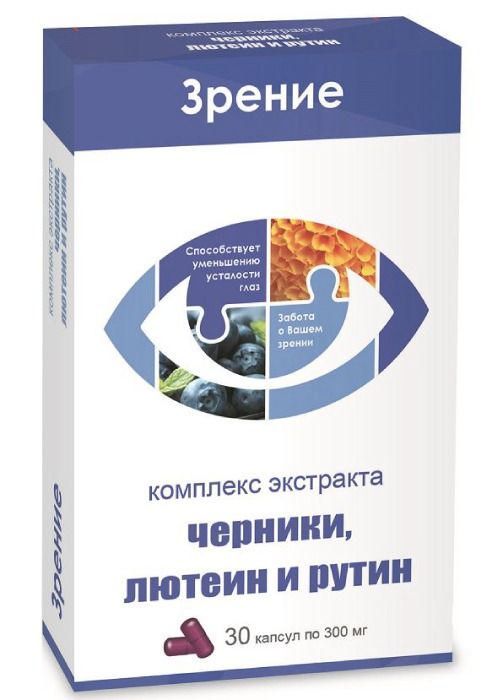 Комплекс экстрактов лютеина черники и рутина таблетки 30 шт ...